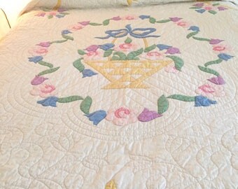 Flower basket quilt | Etsy