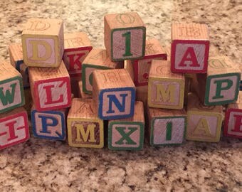 Vintage baby blocks | Etsy