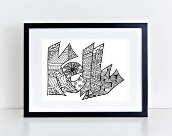 Teen coloring page | Etsy