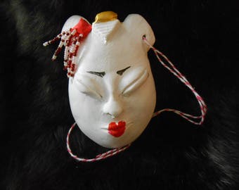 Geisha mask | Etsy