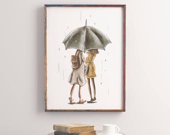 Best friend art | Etsy
