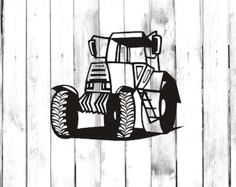 Tractor decal | Etsy