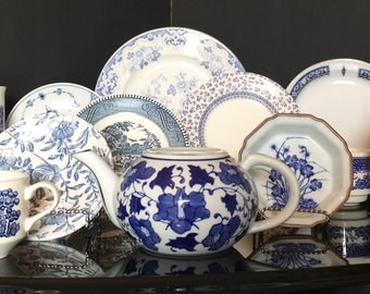 Blue and white china | Etsy