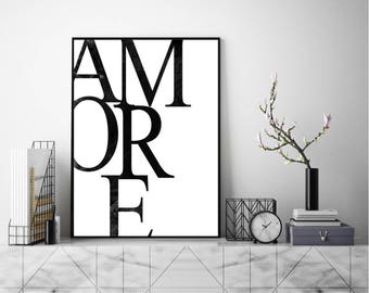 Amore print | Etsy