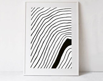 Abstract line art | Etsy