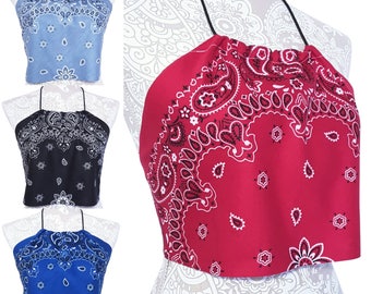 Bandana halter top | Etsy