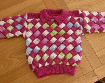 Entrelac sweater | Etsy