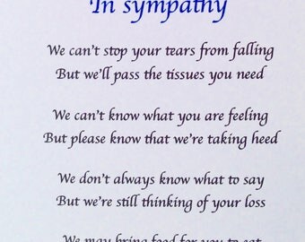 Sympathy poem | Etsy