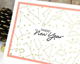 Happy new year card | Etsy