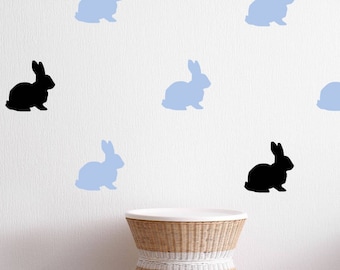 Patterned Rabbit Wall Decals fabric stickers not vinyl