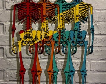 Rainbow skeleton | Etsy