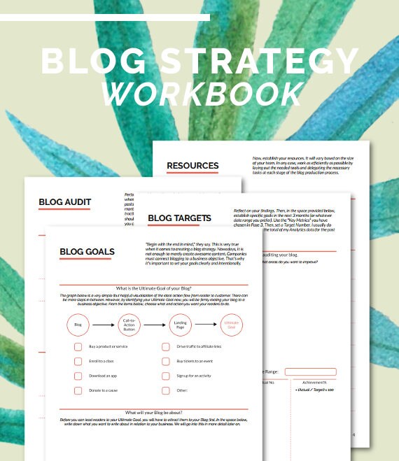 Blog Strategy Blog Planner for Small Business Owners