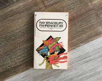 Fahrenheit 451 by Ray Bradbury. Book Cover Art Print