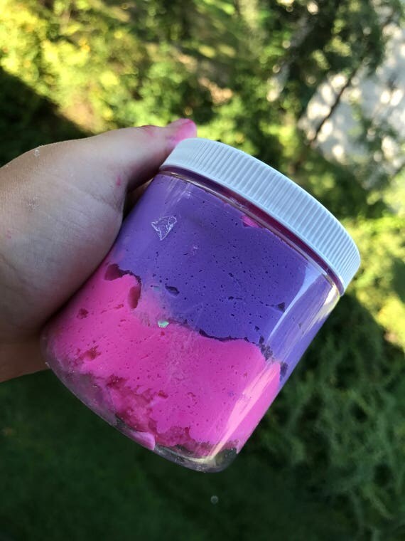 Pinky purple glittery cloud slime