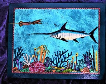 Swordfish painting | Etsy