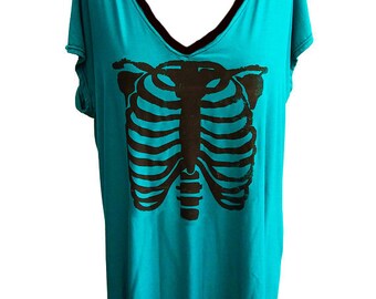 Skeleton shirt | Etsy