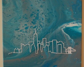 Custom City Skyline String Art