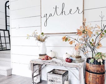 Large gather sign | Etsy