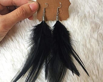 Feather earrings | Etsy