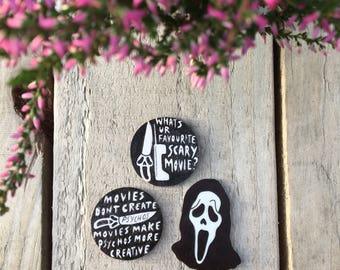 Horror pins | Etsy