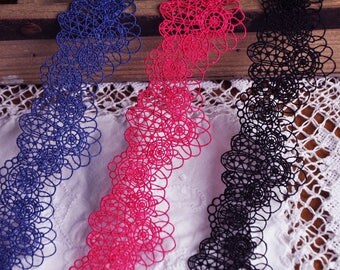 Wide lace trim | Etsy