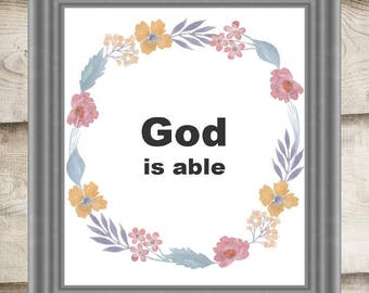 God is able | Etsy