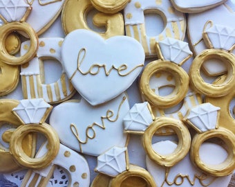 Rustic Wedding Cookies Burlap and Lace