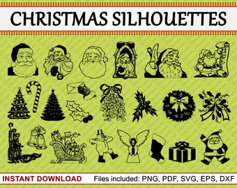 Christmas silhouette | Etsy