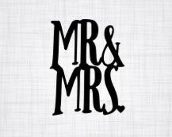 Mr and mrs svg | Etsy