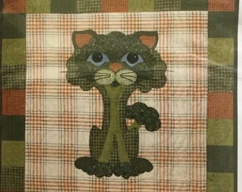 Cat quilt block | Etsy