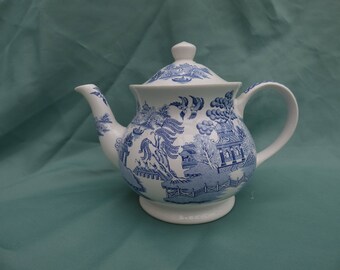 Blue willow teapot | Etsy