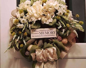 Cemetery wreath | Etsy