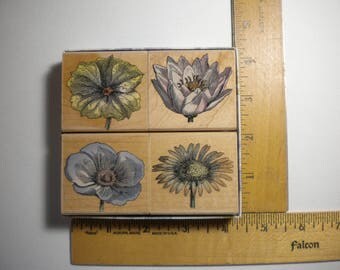 Flower rubber stamps | Etsy