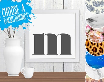 Letter m wall art | Etsy