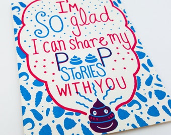 Poop card | Etsy