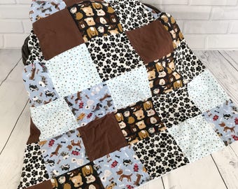 Dog baby quilt | Etsy