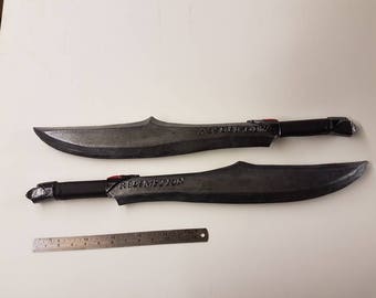 Orc Cleaver Sword/Axe Lord of the Rings Sword Wooden 'Bad