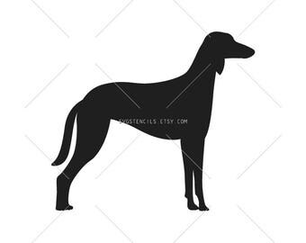 Greyhound stencil | Etsy