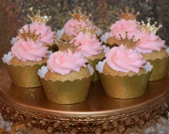 Gold cupcake wrapper | Etsy