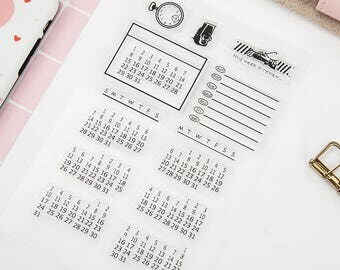 Calendar stamp | Etsy