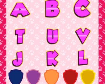 Paw patrol letters | Etsy