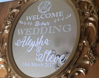 Mirror welcome sign | Etsy