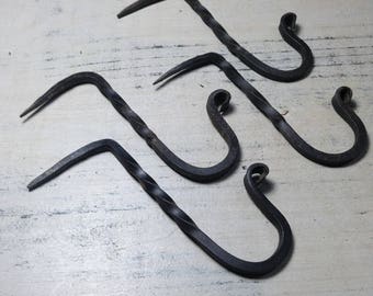 Wrought iron hooks | Etsy