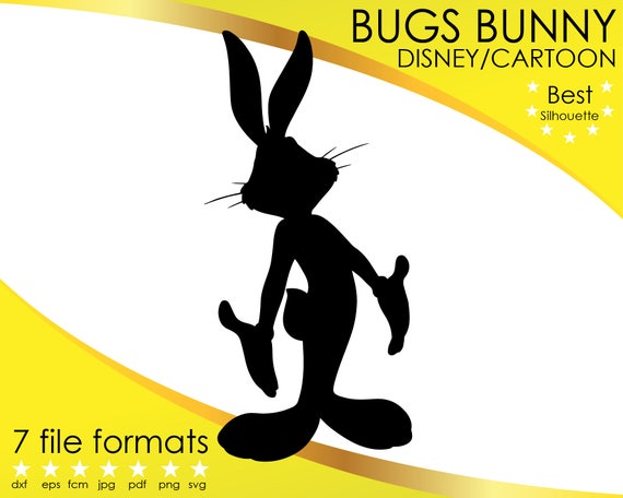 04 Silhouette Bugs Bunny Looney Tunes Disney Cartoon
