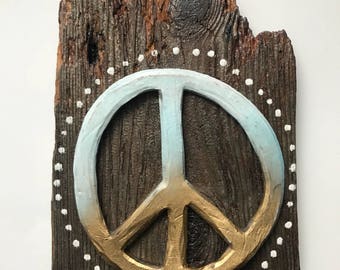 Peace sign wall art | Etsy