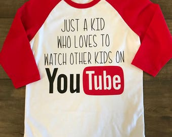 Kids youtube shirt | Etsy