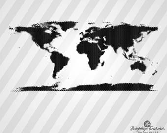 World map dxf | Etsy