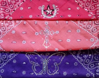 Rhinestone bandana | Etsy
