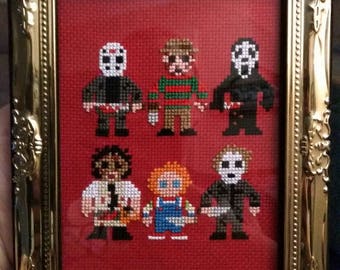 Horror cross stitch | Etsy