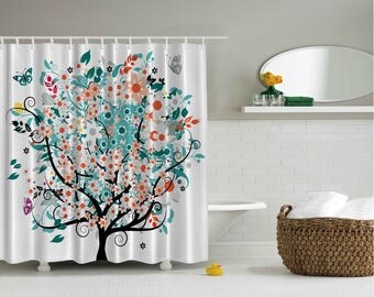 Tree shower curtain | Etsy